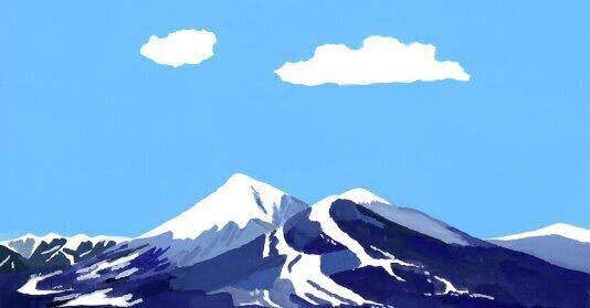 Mountains and lakes de Hiroyuki Izutsu - Reproduction d'art haut de gamme