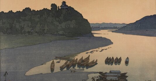La rivière Kiso de Hiroshi Yoshida - Reproduction estampe