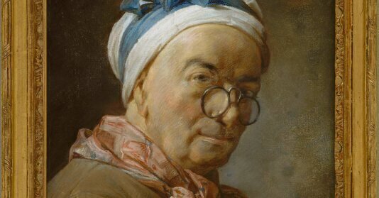 Autoportrait dit aux bésicles de Jean Siméon Chardin - Reproduction ...