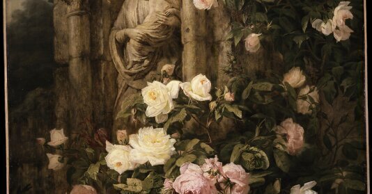 La Madonne aux roses de Simon Saint-Jean - Reproduction tableau