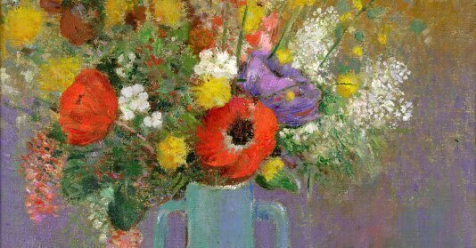 Bouquet de fleurs sauvages de Odilon Redon - Reproduction tableau