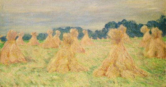 Les petites meules de foin de Claude Monet - Reproduction tableau