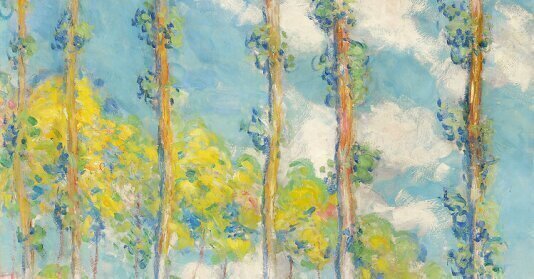 Les peupliers de Claude Monet - Reproduction tableau