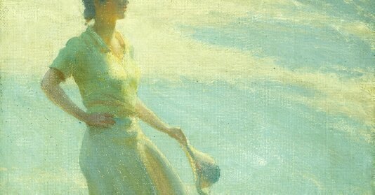 Walking on the Cliff de Charles Courtney Curran - Reproduction d'art ...