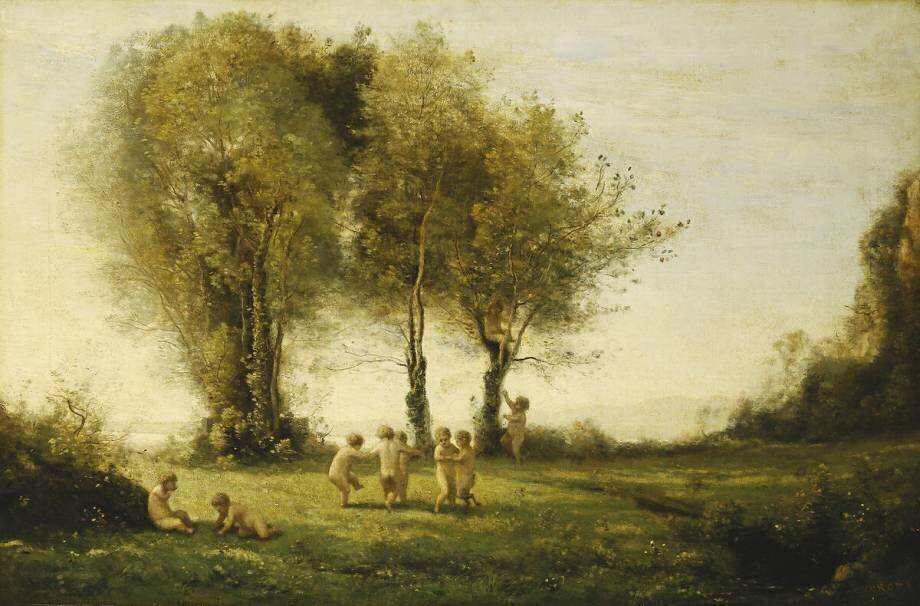 Round of Love de Jean-Baptiste Camille Corot - Reproduction tableau